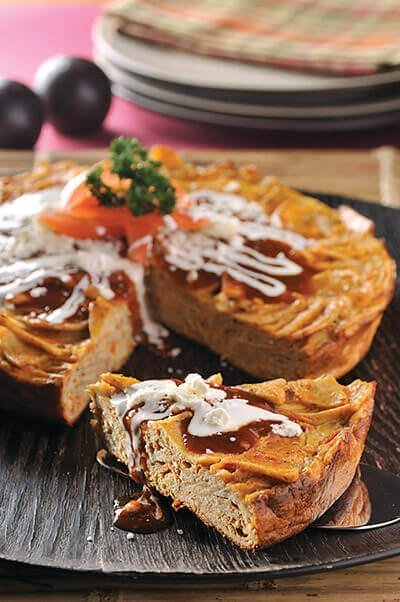 Receta de Pay de tortilla y pollo » Cocina con Alegría